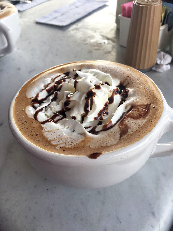 A mocha that understands the importance of proper whipped cream-to-coffee ratio&mdash;this isn't just a drink, it's a morning celebration.