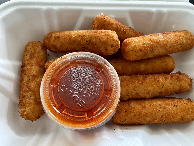 Mozzarella sticks&mdash;the adult version of string cheese&mdash;fried to golden perfection and waiting to perform that Instagram-worthy cheese pull moment.
