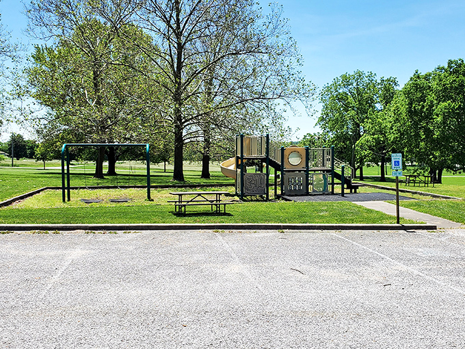 Nauvoo State Park offers the kind of playground where kids can actually play without charging their devices. Sometimes the simplest attractions create the strongest memories.