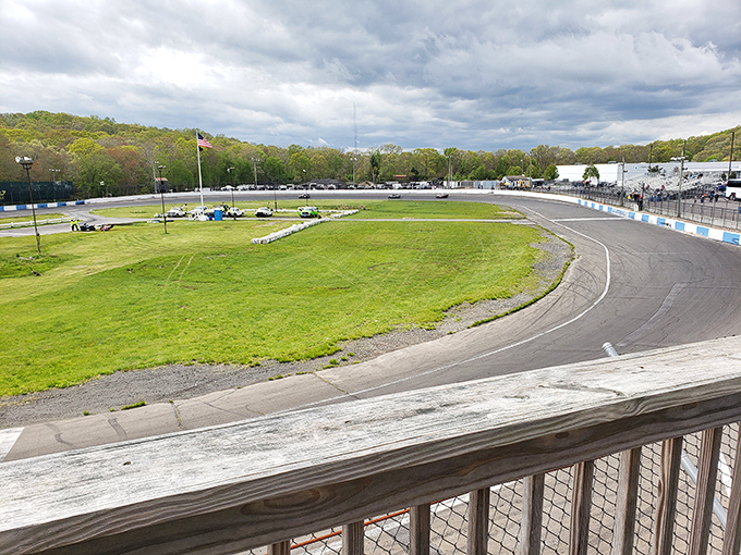 The New London-Waterford Speedbowl offers affordable adrenaline rushes where weekend warriors chase dreams at breathtaking speeds.