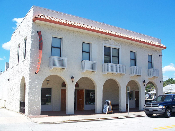 The New Smyrna Museum of History stands proudly in Mediterranean-inspired architecture. History lesson with a dress code: flip-flops acceptable.