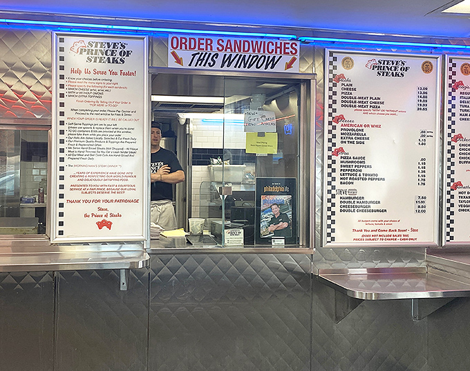 "Order sandwiches this window" might be the most beautiful four-word poem in the English language when you're hungry in Northeast Philly.