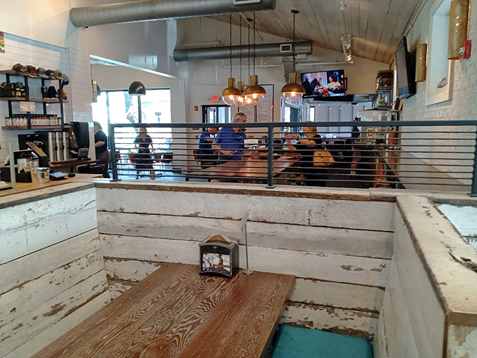 The sunken dining area feels like being invited to a secret barbecue society meeting. First rule: We absolutely talk about the brisket.