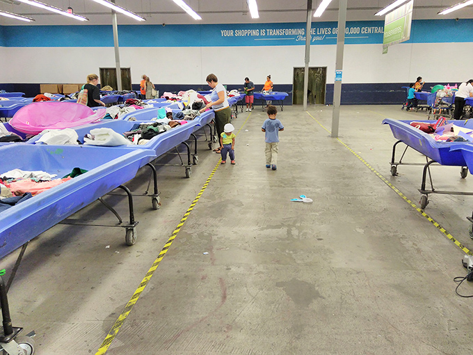 Another angle on organized chaos where retail rules went out with yesterday's donations.