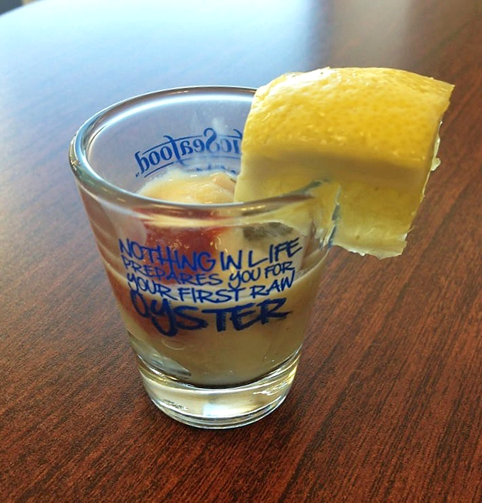 Nothing in life prepares you for your first raw oyster. Truer words were never written on a shot glass containing ocean perfection.