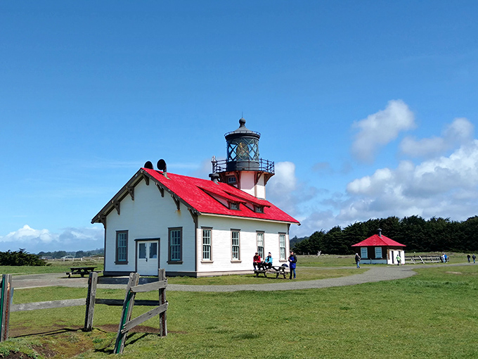 The Point Cabrillo Light Station, with its cherry-red roof, has been Instagram-worthy since long before Instagram, guiding ships safely along this treacherous coast.