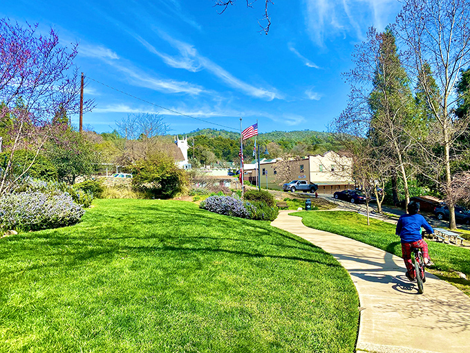 Pedaling through paradise: Mariposa's bike-friendly paths invite visitors to explore the town's scenic beauty at a pace that allows for proper appreciation.