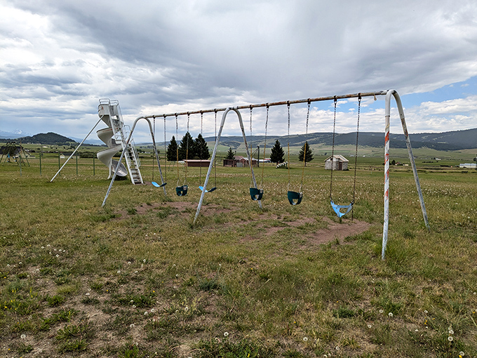 This playground with its sweeping valley views reminds us that in Montana, even the simplest pleasures come with spectacular scenery included at no extra charge.