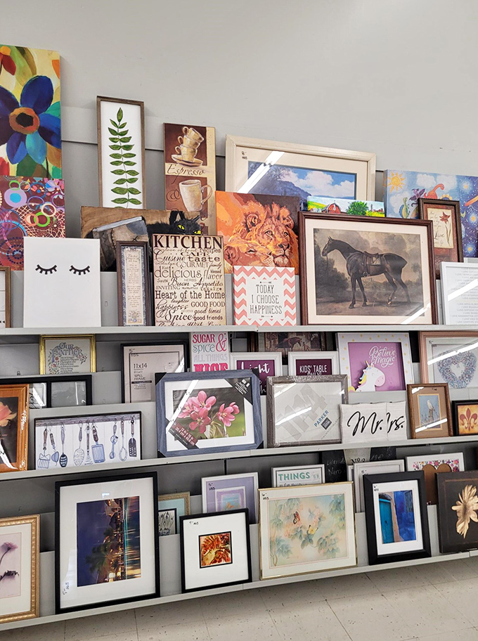 Wall art for every taste&mdash;from "Live, Laugh, Love" to actual art. The frames alone are worth the treasure hunt through this gallery of possibilities.