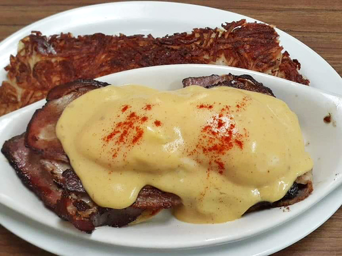 Eggs Benedict's cooler cousin has arrived with house-smoked pork and hollandaise that cascades like a yellow waterfall of happiness.