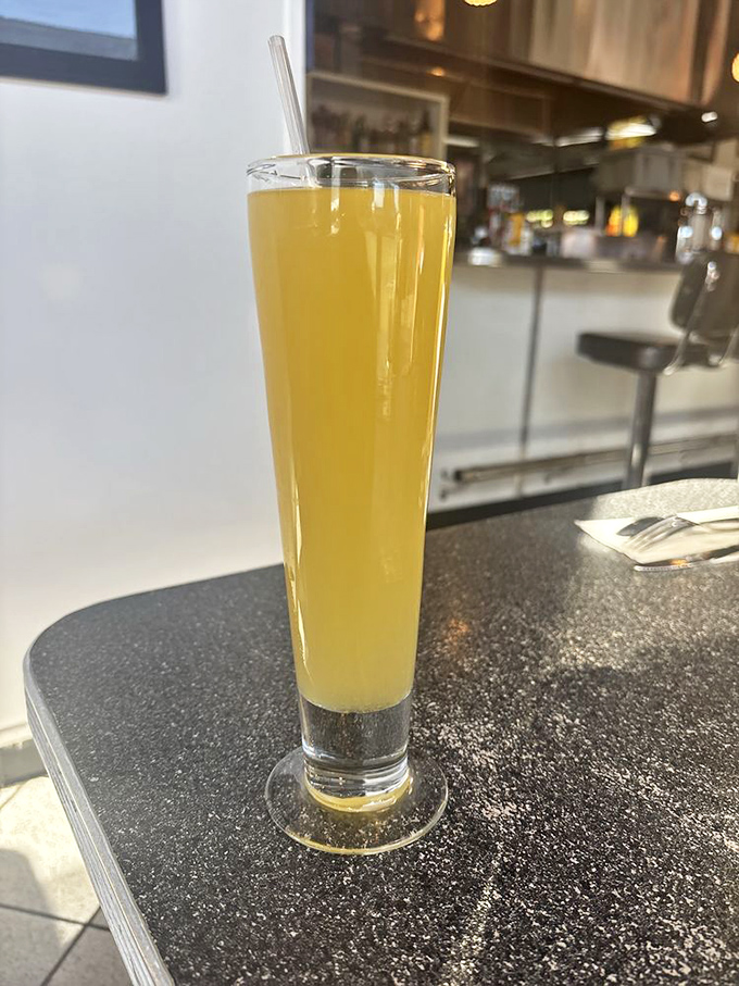 Fresh-squeezed sunshine in a glass. This mimosa brightens your day faster than California's actual sunshine ever could.