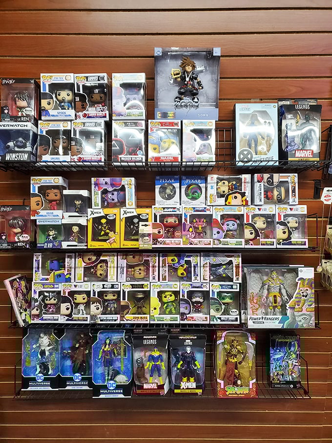 Pop culture preserved in plastic! These collectible figures are like a museum of modern mythology, waiting for the right fan.