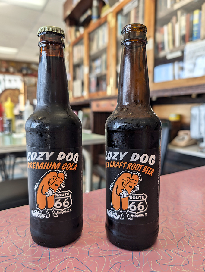 Cozy Dog's branded sodas&mdash;because when you've mastered the corn dog, why not conquer beverages too? Route 66 in a bottle!