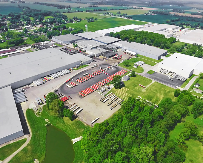 Beyond the town's quiet streets lies evidence of the region's agricultural productivity, providing employment opportunities within a short commute.