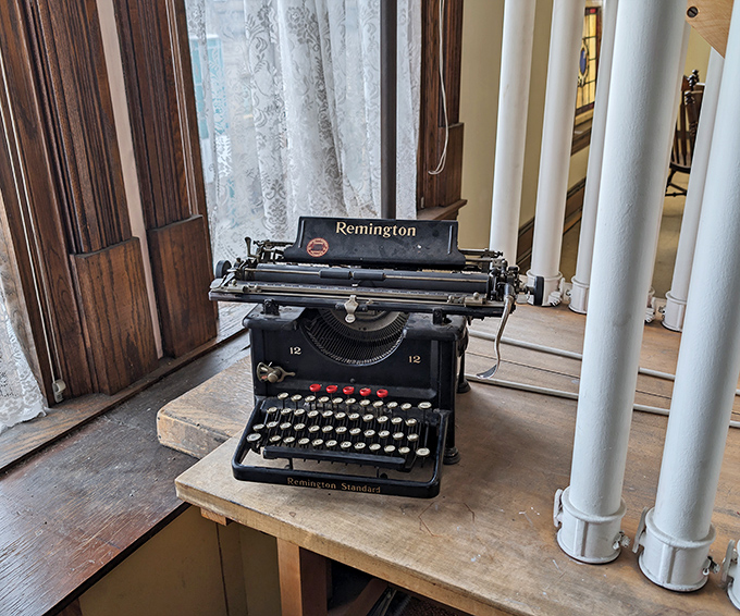 This Remington typewriter awaits the next great American novel, or at least a strongly worded letter to the editor.