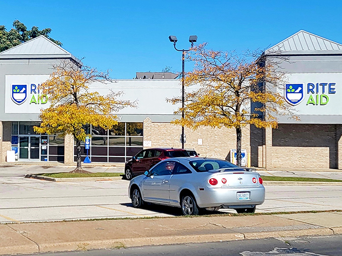 Even the pharmacy fits seamlessly into Ashtabula's landscape, because this town makes everything look like it belongs in a postcard.