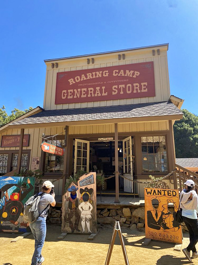 Roaring Camp's General Store—where modern explorers stock up on provisions without having to hunt, gather, or forage themselves.