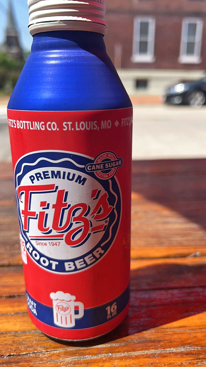 The perfect palate cleanser! A frosty bottle of Fitz's Root Beer&mdash;St. Louis' own bubbly treasure&mdash;stands ready to wash down those smoky delights.