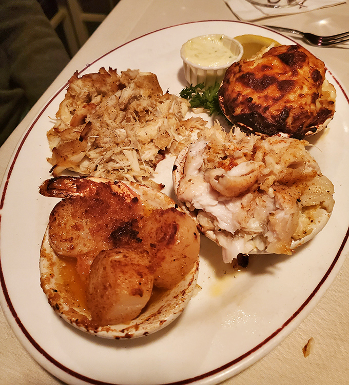 The seafood sampler that answers the age-old question: why choose one when you can have them all gloriously?