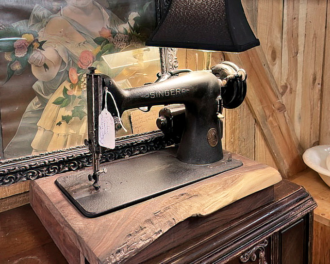 This Singer sewing machine has stitched together more family stories than we'll ever know, its cast iron frame as sturdy as the memories it created.