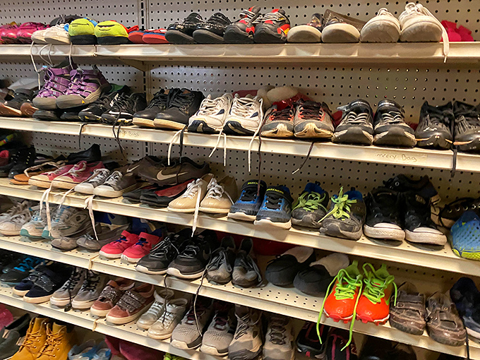 The shoe selection rivals department stores, minus the sticker shock&mdash;from hiking boots to dress shoes, all priced for the budget-conscious adventurer.