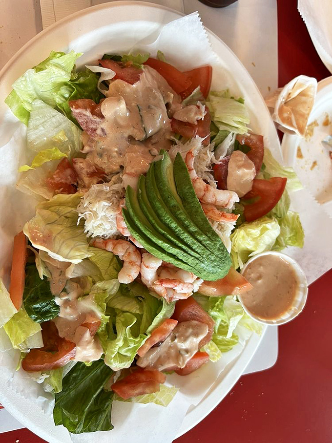 The Shrimp Louie salad &ndash; because sometimes you want your seafood with a side of vegetables.