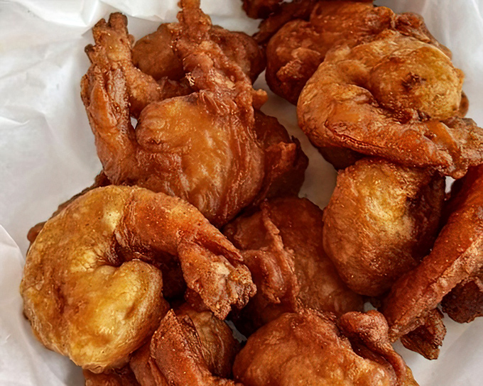 These golden-fried shrimp aren't just appetizers&mdash;they're the opening act to a symphony of flavors. Crispy outside, tender within&mdash;perfection achieved.