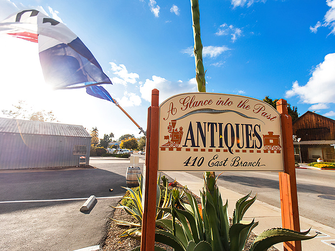 The sign says it all&mdash;a glance that becomes a lingering gaze into California's past. Your treasure hunt begins at this wooden marker.