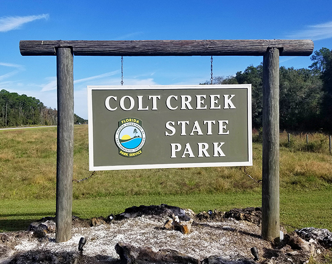 The gateway to wilderness! This sign marks the boundary between ordinary life and your next great Florida adventure.