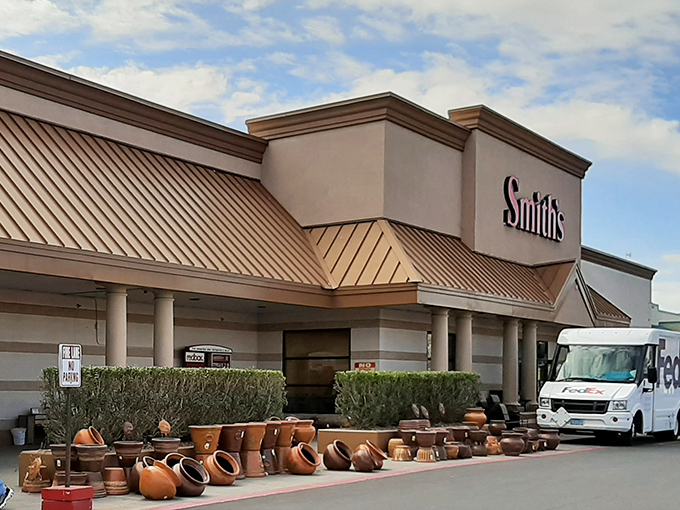 Smith's grocery store: where shopping feels less like a chore and more like a social event as neighbors catch up in the produce aisle.