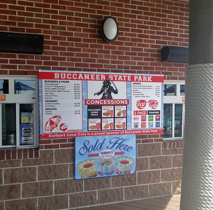 The snack shop menu&mdash;where vacation calories don't count and ice cream becomes an essential food group.