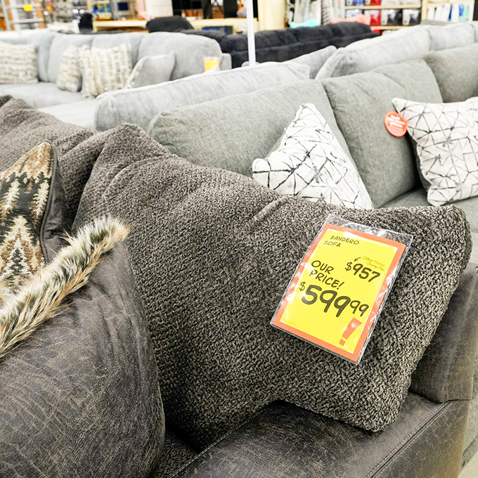 A sofa that says "I have my life together" without saying "I'm eating ramen for the next six months to pay for it."