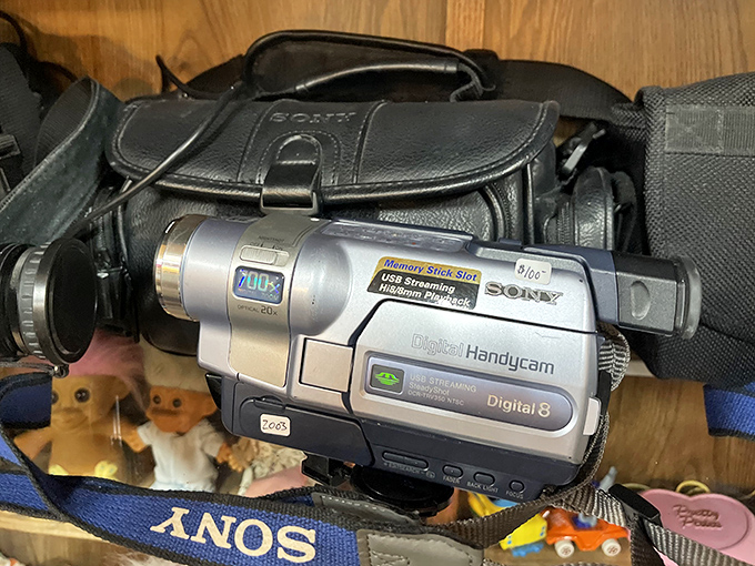 This Sony Handycam captured someone's family vacations and graduation ceremonies before becoming a time capsule itself, obsolete but nostalgic.