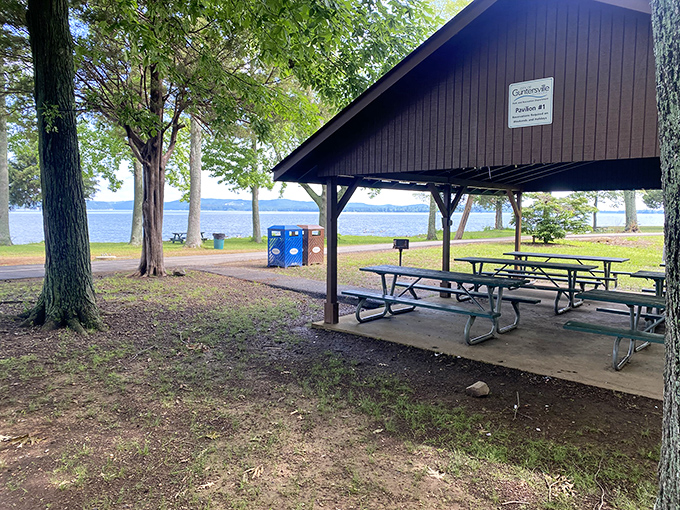 Simple pleasures reign supreme at South Town Civitan Park, where covered picnic areas invite lazy afternoon gatherings just steps from the water.