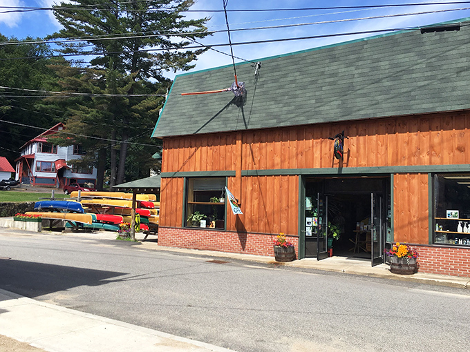 St. Regis Canoe Outfitters: Where wilderness dreams begin and cell phone reception ends. Those colorful canoes are your tickets to serenity.