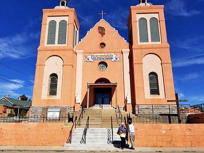 St. Vincent de Paul Church rises in terra cotta elegance, a landmark that's guided Silver City residents for generations.