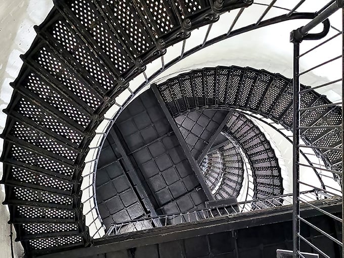 The lighthouse's spiral staircase isn't just a climb&mdash;it's a time machine ascending through maritime history, one step at a time. 