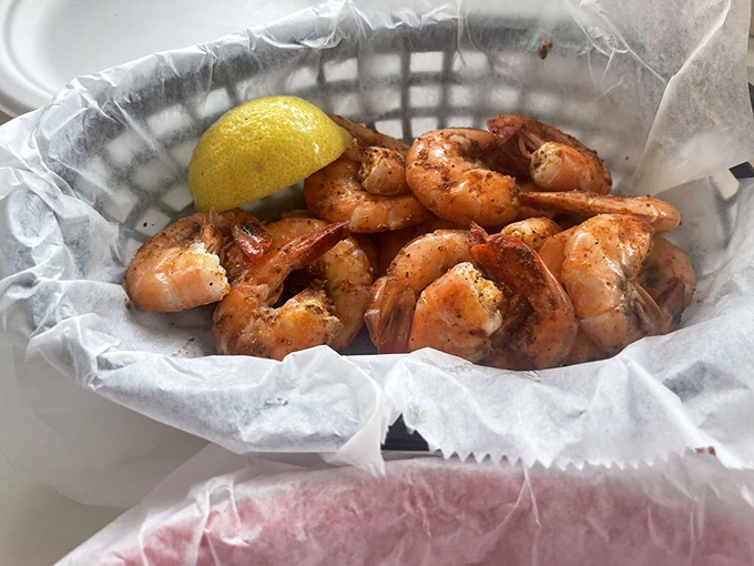 Peel-and-eat shrimp so perfectly seasoned, you'll forget about the butter&mdash;though that lemon wedge isn't just for decoration.