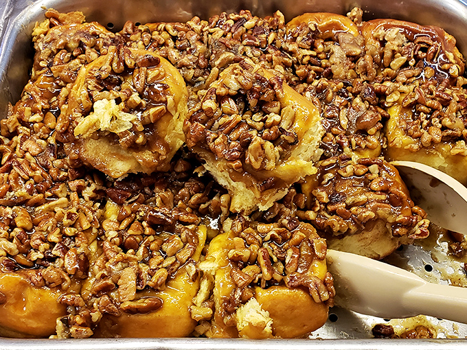 Sticky buns that redefine breakfast indulgence &ndash; where caramel, nuts, and pillowy dough create the morning equivalent of a warm embrace.