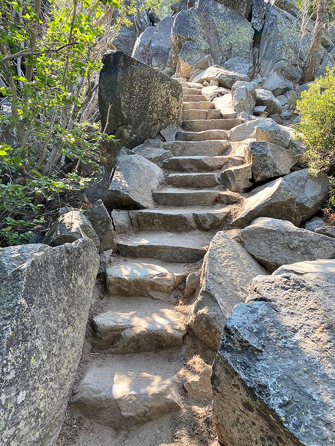 These stone steps weren't built for giants, but they'll make you feel like Jack climbing toward something far better than beans.