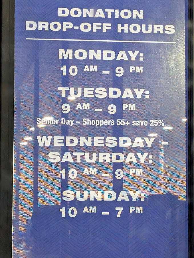 Tuesday is Senior Day! The holy grail of discount schedules, when wisdom is rewarded with an extra 25% off.