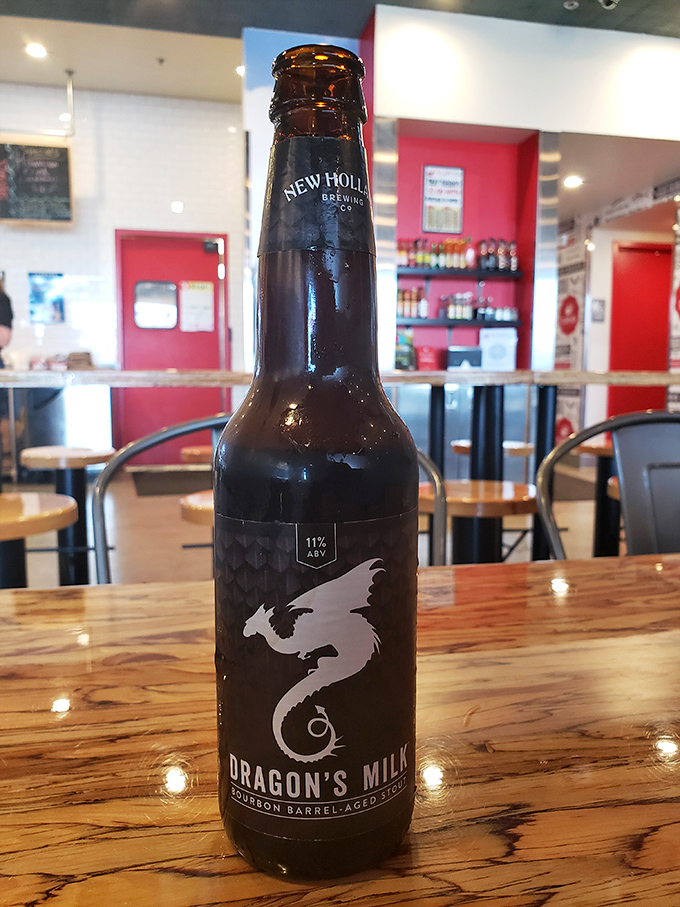 Even the beer selection shows thoughtful curation &ndash; this robust Dragon's Milk stout offers the perfect counterpoint to delicate seafood flavors.