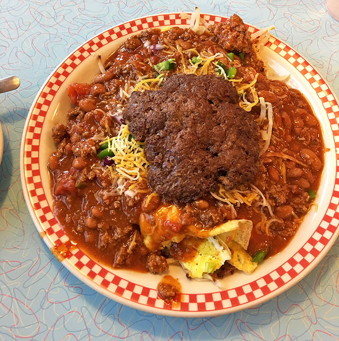 The Slinger: Columbia's answer to "What if we put everything delicious on one plate?" A beautiful mess worth every napkin.