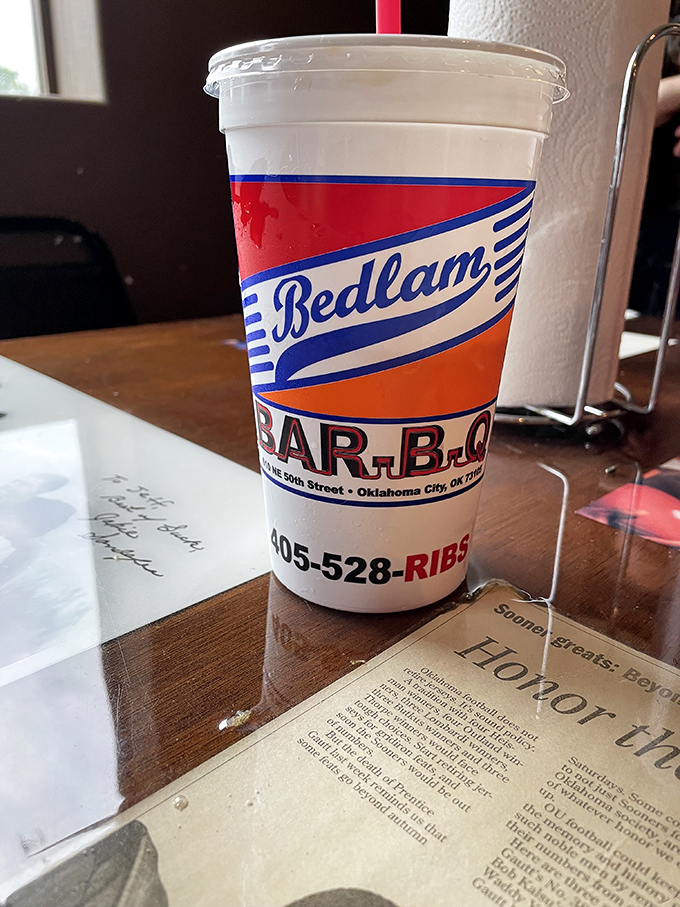 Their branded cup isn't just holding sweet tea; it's containing liquid Southern sunshine that pairs perfectly with smoky meats.