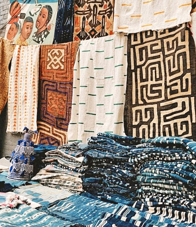 Textile heaven for the pattern-obsessed! These fabrics have traveled farther than most of us, bringing global artistry to Manhattan's concrete grid.