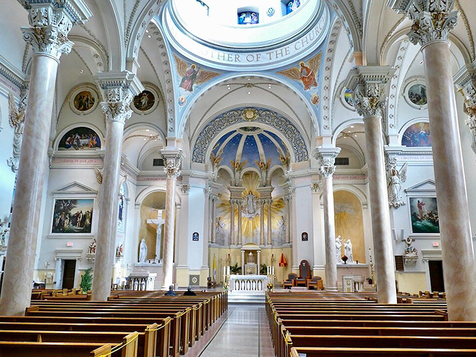 The Basilica of Saint Mary of the Assumption stuns visitors with soaring columns and heavenly light&mdash;architectural grandeur that rivals European cathedrals.