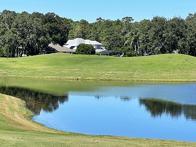 Golf with a view? The Country Club of Mount Dora offers greens that roll toward blue waters, making even a triple bogey feel like a scenic achievement.