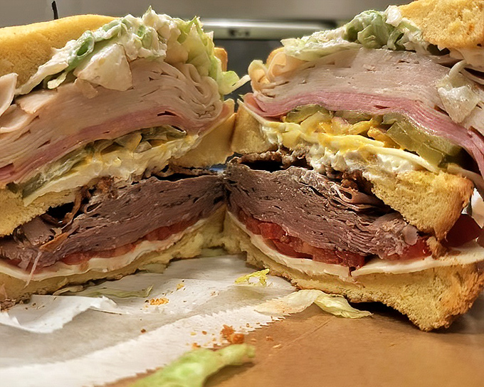 This cross-section reveals the geological layers of deliciousness that make each bite a different adventure.