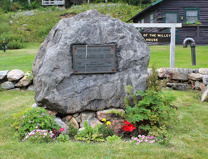 This memorial stone tells the tragic 1826 landslide story &ndash; a somber reminder that these mountains command both awe and respect.