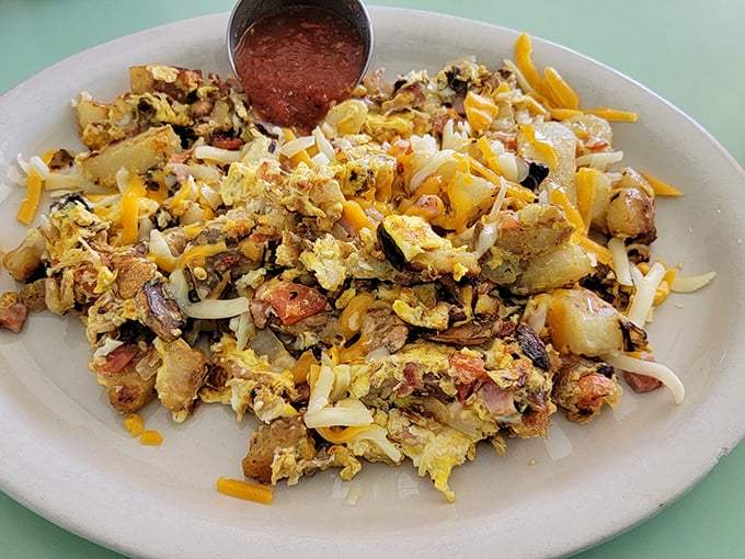 The Tornado Hash &ndash; a beautiful breakfast chaos of potatoes, eggs, and various breakfast meats that somehow makes perfect sense with every bite.